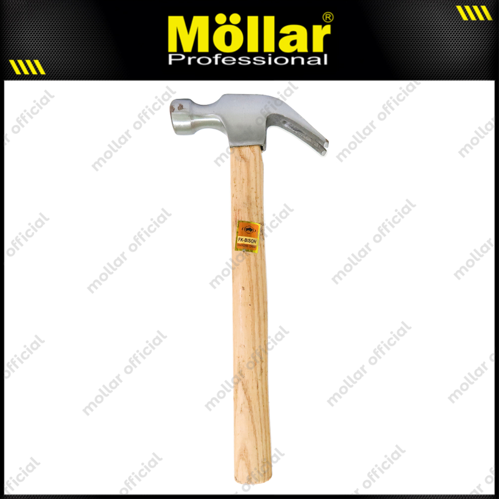 Jual BISON Palu Kambing 16 Oz Gagang Kayu Martil Besi 16oz Claw Hammer ...