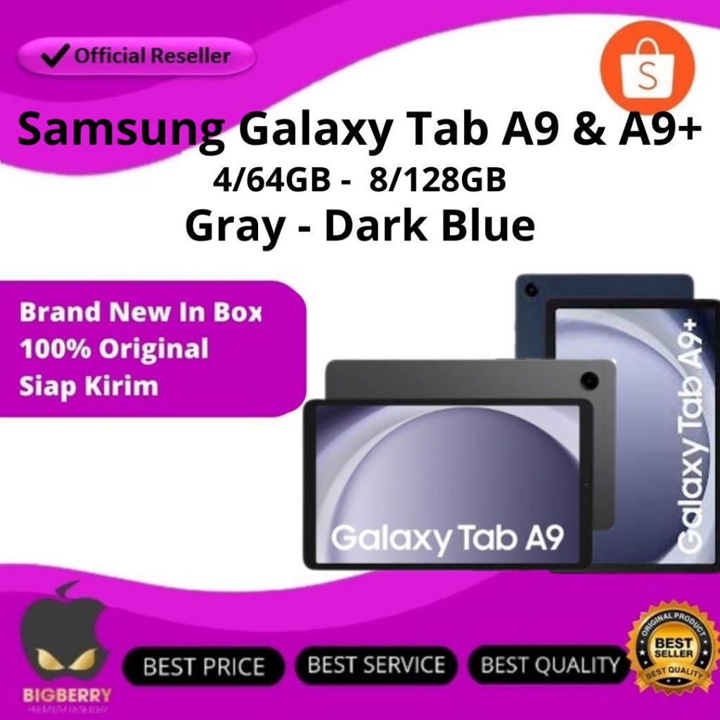 Jual RESMI Samsung Galaxy Tab A9 A9 | A9 Plus + 2023 5G 64GB 128GB Wifi Cell Gray Blue SEIN ...