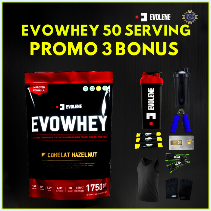 Jual EVOWHEY EVOLENE 50 SERVING SUPLEMEN EVO WHEY PROTEIN HALAL BPOM 1 ...
