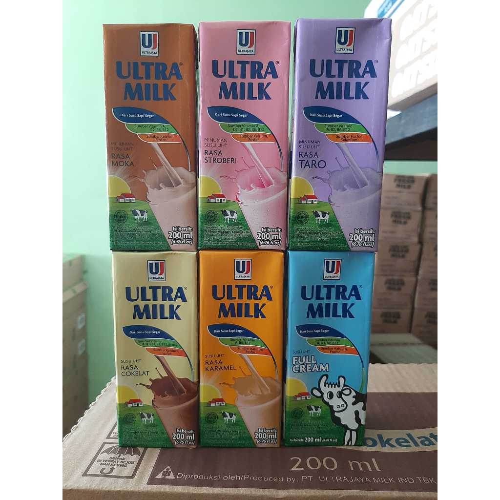 Jual Susu Ultra Milk UHT 200 ml KARTON [Khusus Reguler/Kargo] | Shopee ...