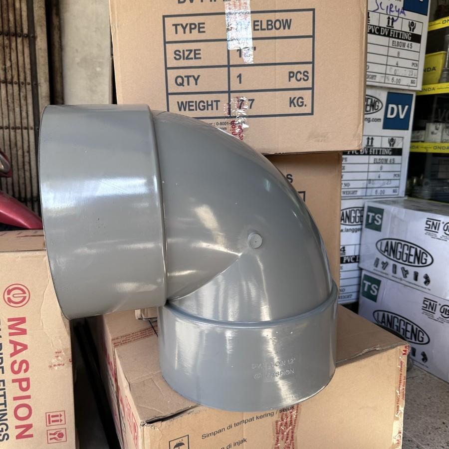 Jual Elbow Keni Knee 12" inch MASPION DV PVC 90 derajat | Shopee Indonesia