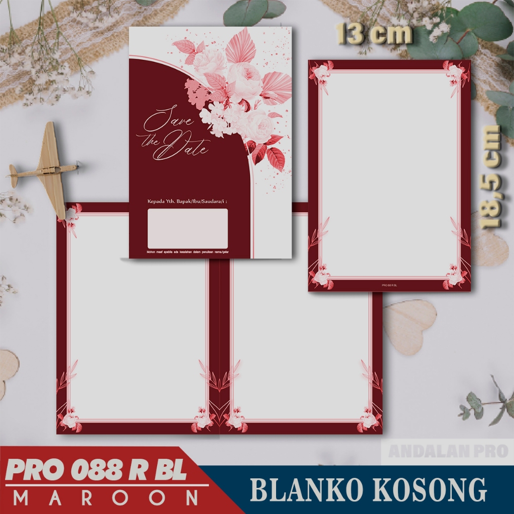 Jual PRO 088 R BL NAVY - Blanko Undangan Pernikahan, Khitanan, Ngunduh Mantu, Tasyakuran, DLL ...