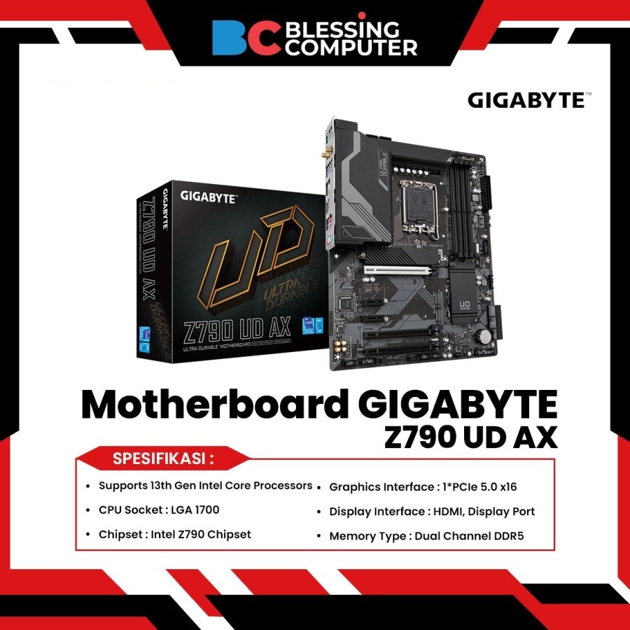 Jual Motherboard GIGABYTE Z790 UD AX | Shopee Indonesia
