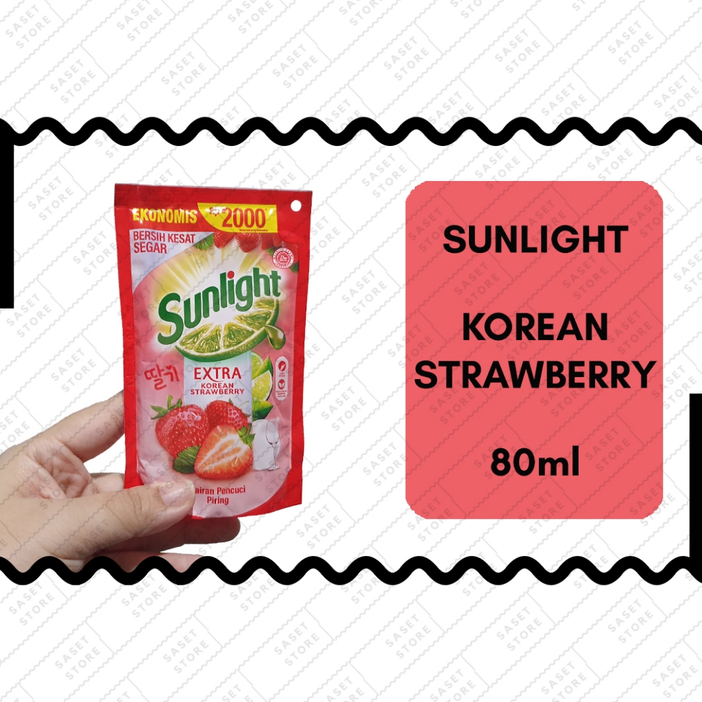 Jual Sunlight Korean Strawberry 80ml Sachet Pouch Sabun Cuci Piring ...