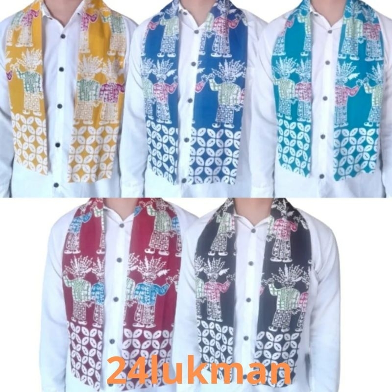 Jual Scarf Batik Pria Cukin motif ondel-ondel betawi kekinian jakarta ...