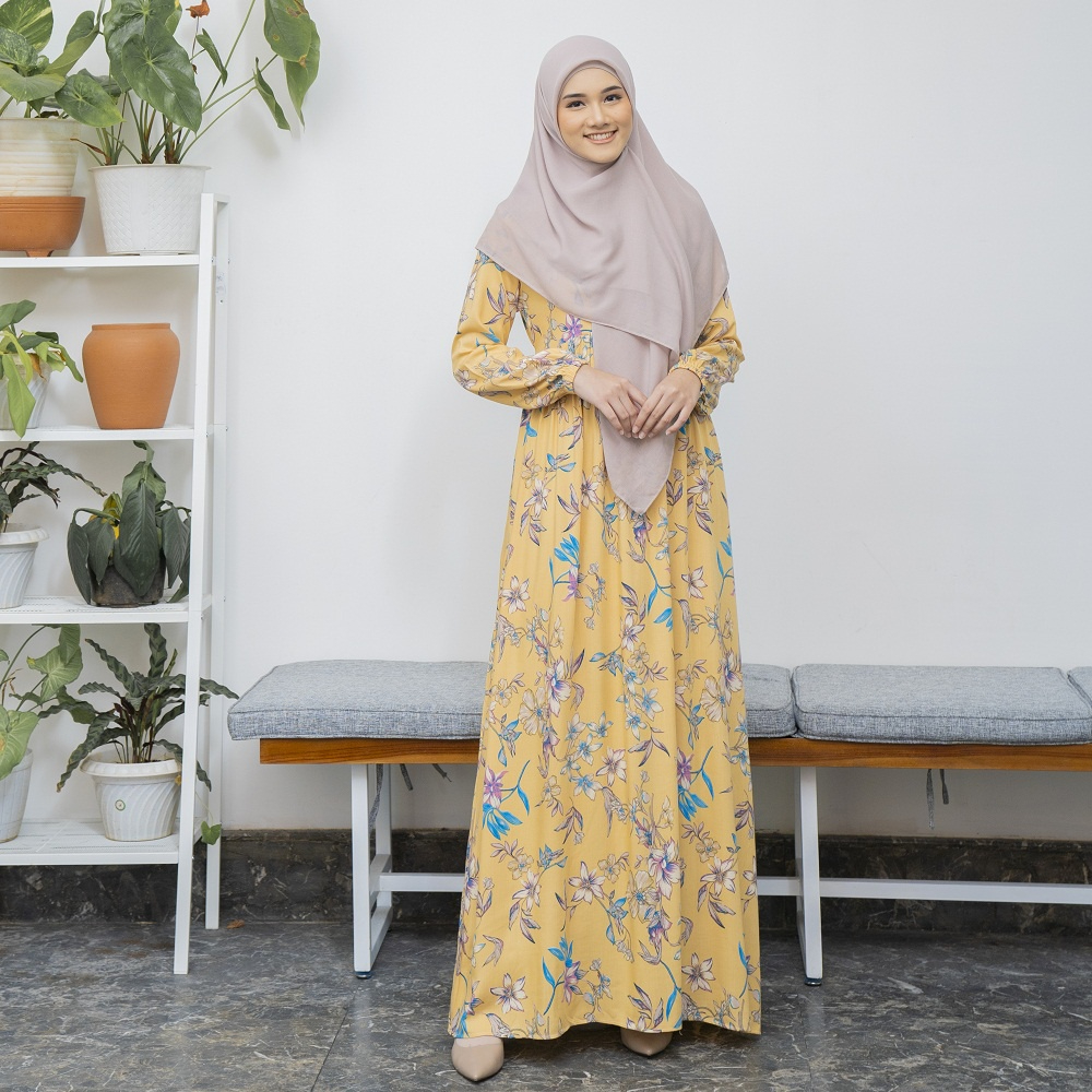 Jual Le Khari Nara Dress Rayon Viscose Homedress Gamis Homedress Busui Size S - XL | Shopee ...