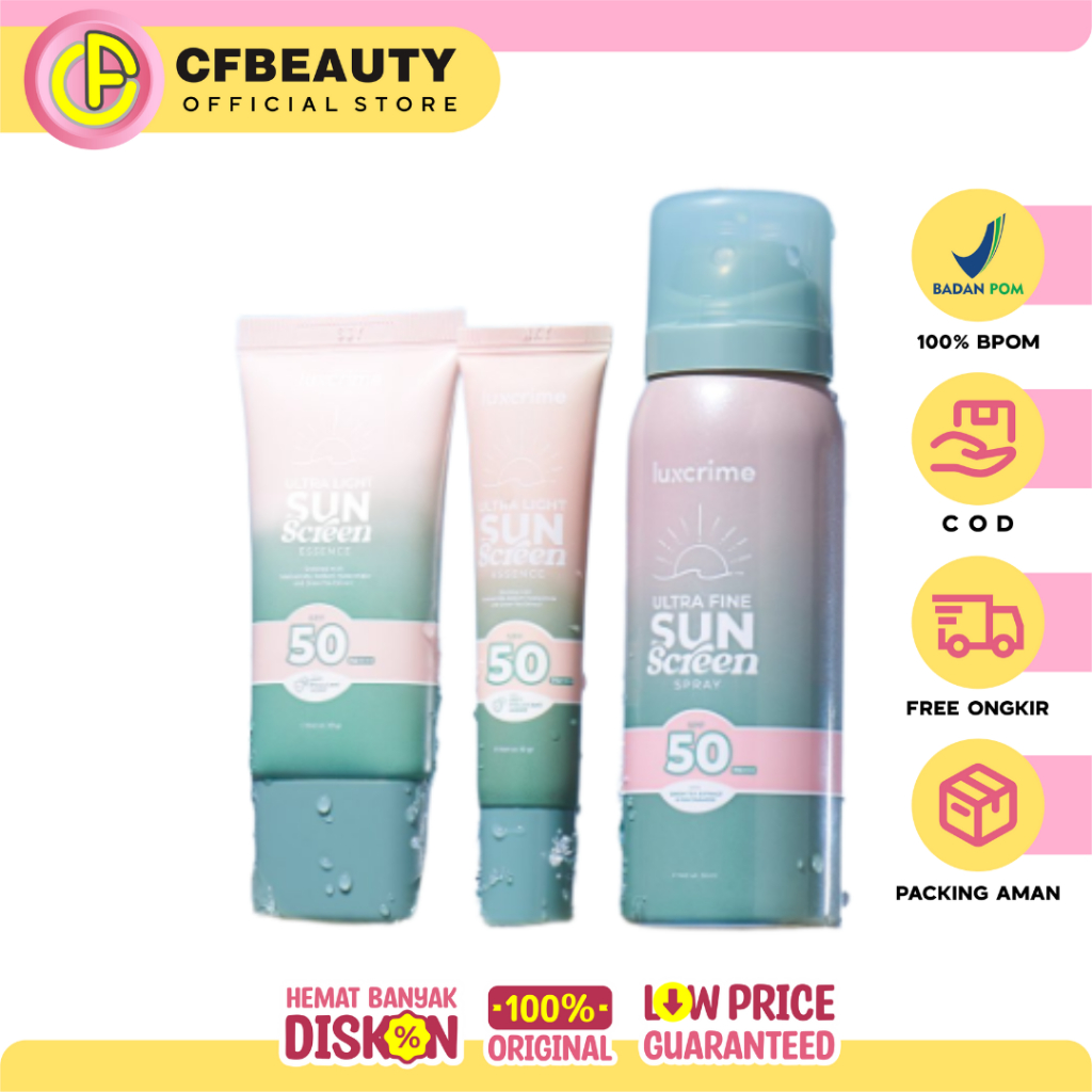 Jual Luxcrime Ultra Light Sunscreen Essence SPF 50 PA++++ 30gr 10gr / Luxcrime Ultra Fine ...