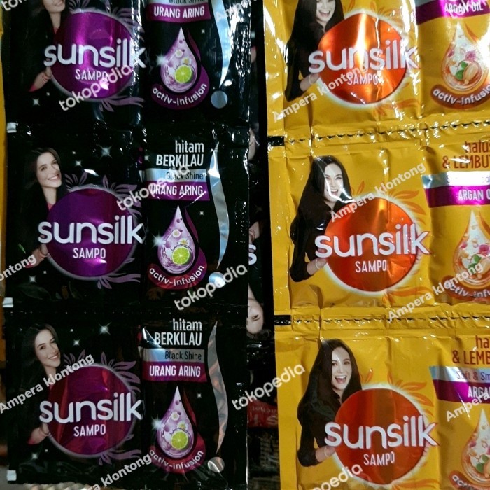 Jual Shampoo SUNSILK Sachet Black Shine Sunsilk Soft & Smooth Rencengan ...