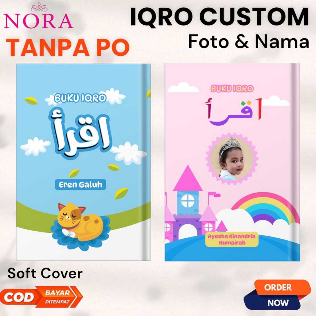 Jual IQRO Custom Foto & Nama Soft Cover / IQRA Bisa Pasang Nama Dan ...