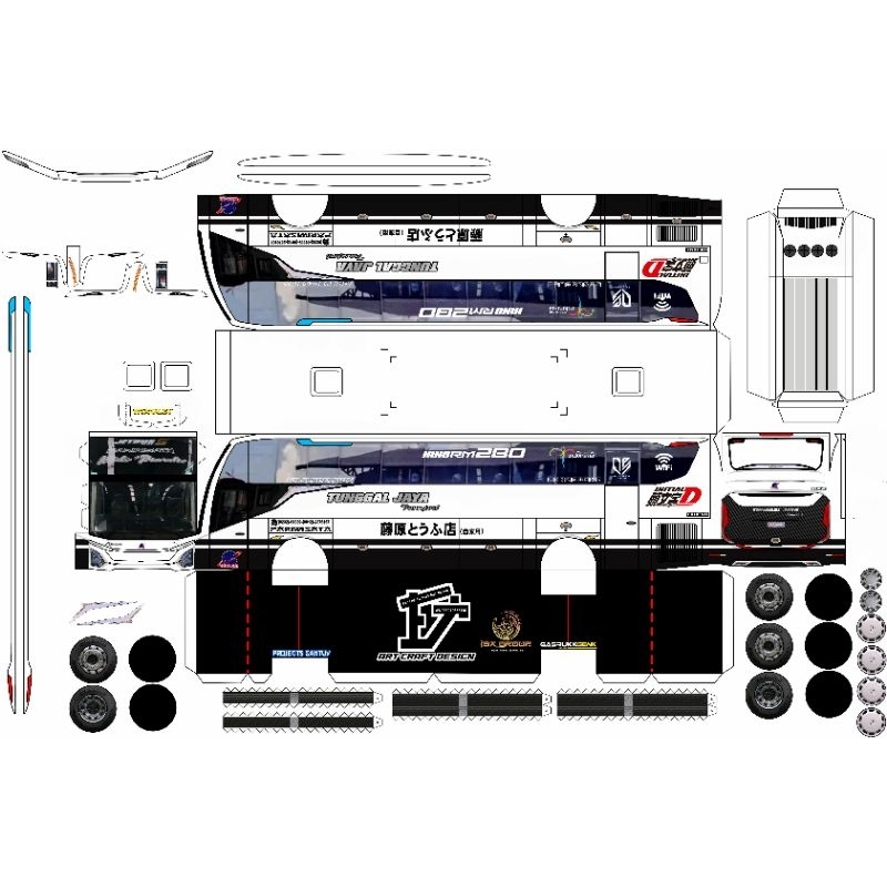 Jual pola papercraft bus tunggal jaya /PAPERBUS SKALA 50 | Shopee Indonesia