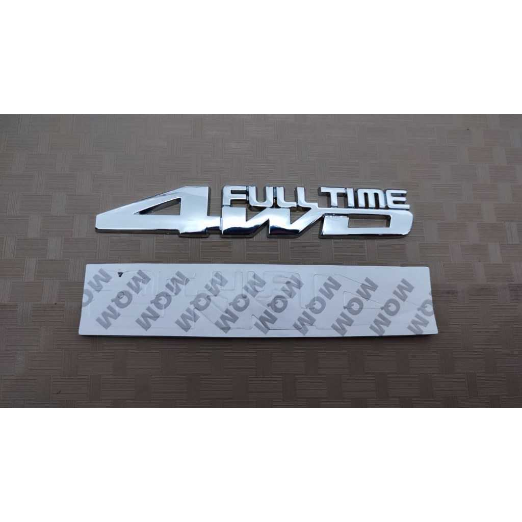 Jual EMBLEM Mobil Universal CAR LOGO 4WD FULL TIME CHROME | Shopee ...