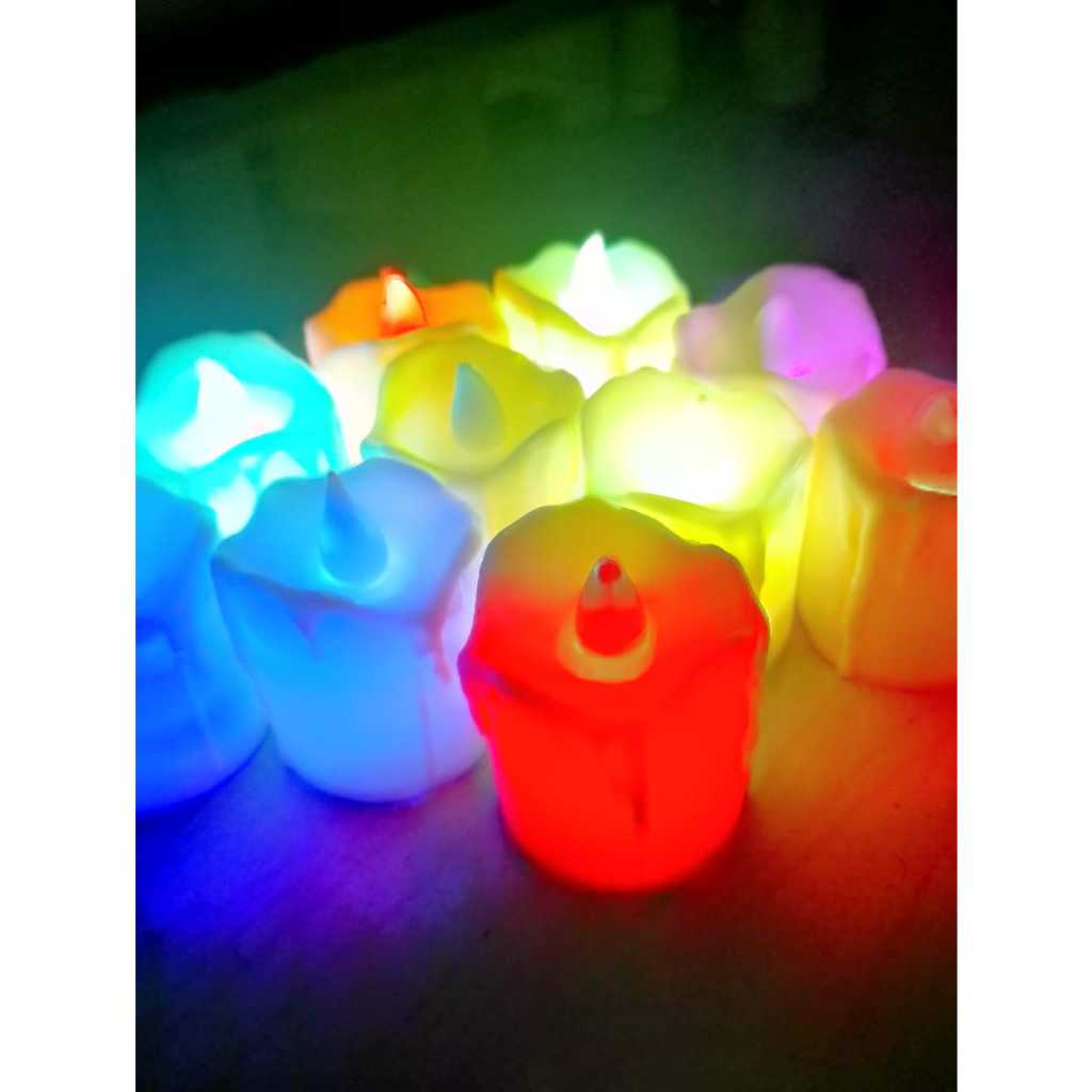 Jual LAMPU LILIN LED LELEH PUTIH LAMPU WARNA WARNI UKURAN 5X4 / LED ...