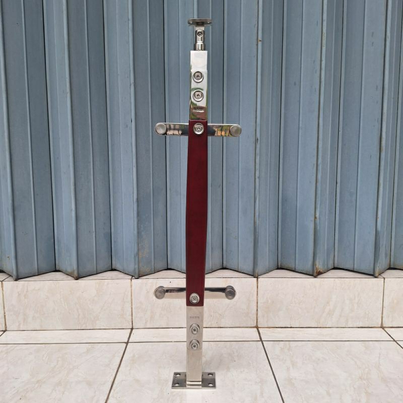 Jual Tiang railing tangga kaca ss201 304 Railing balkon kaca tiang ...