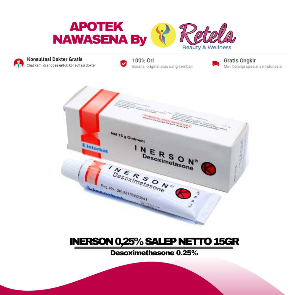 Jual INERSON 0,25% SALEP 15GR ( Desoximethasone 0.25% ) | Shopee Indonesia