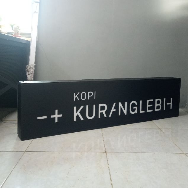Jual Neon box bentuk kotak ukuran 160cm x 40cm - 1 sisi | Shopee Indonesia