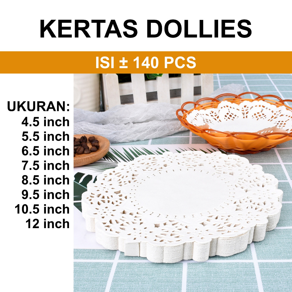 Jual aiGooTan - (ISI 140) KERTAS DOYLEYS - Paper Doilies Anti Minyak ...