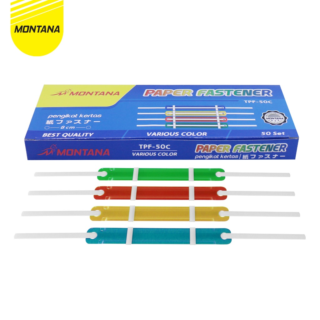 Jual MONTANA Paper Fastener Pengikat Kertas 50 Pcs Various Color Best ...