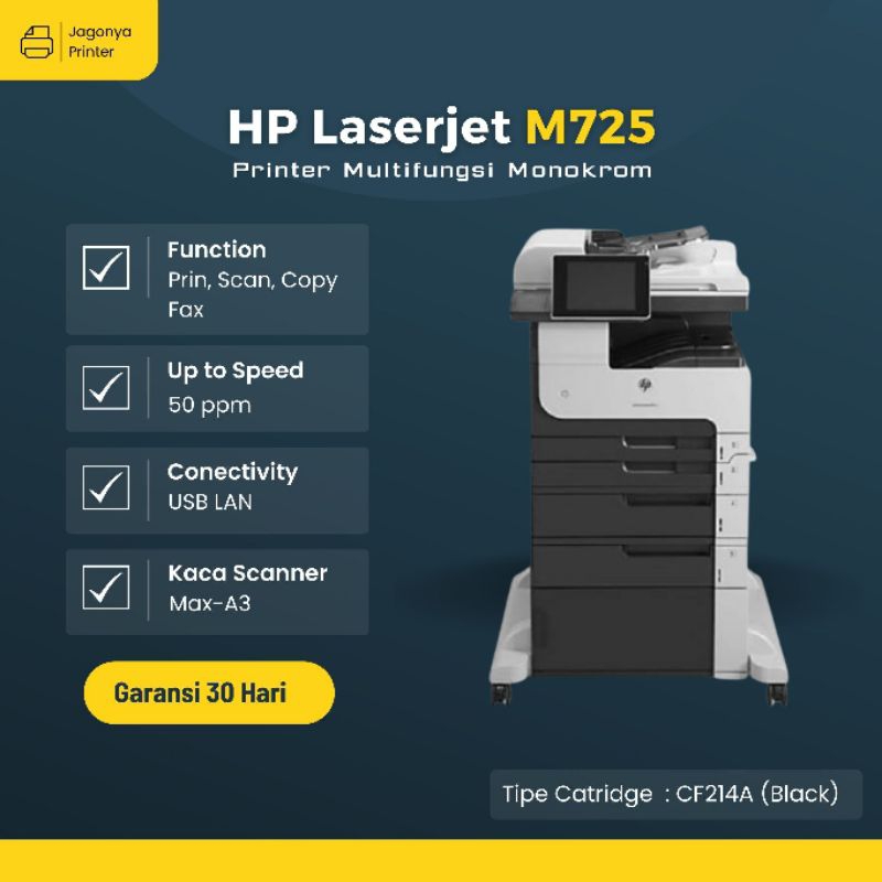 Jual Printer HP Laserjet Pro 700 M725 MFP Mesin Fotocopy Multifungsi ...