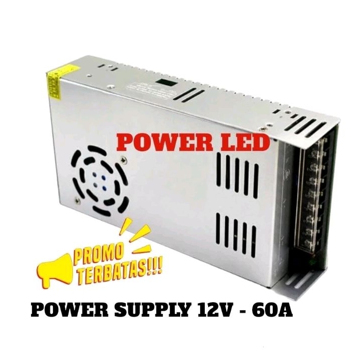 Jual Power Supply 12v 60A Power Suply Small 60 Ampere 12 Volt 720Watt ...