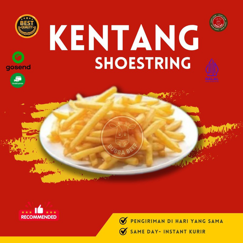 Jual (BISA INSTANT) Kentang Goreng Frozen Shoestring | Kentang Beku 1kg ...