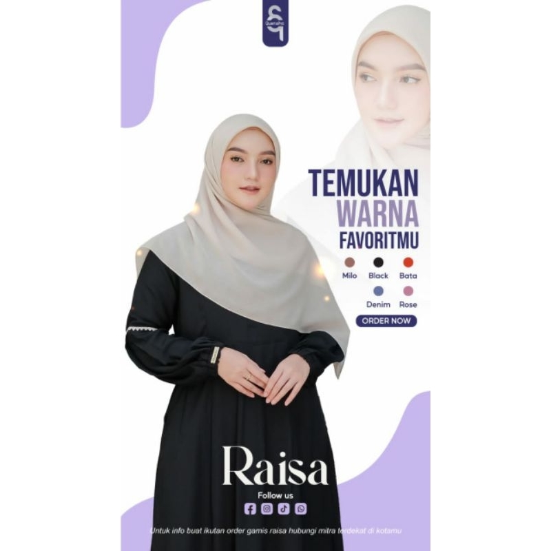 Jual GAMIS RAISA BY QUENSHA GAMIS POLOS CANTIK MURAH | Shopee Indonesia