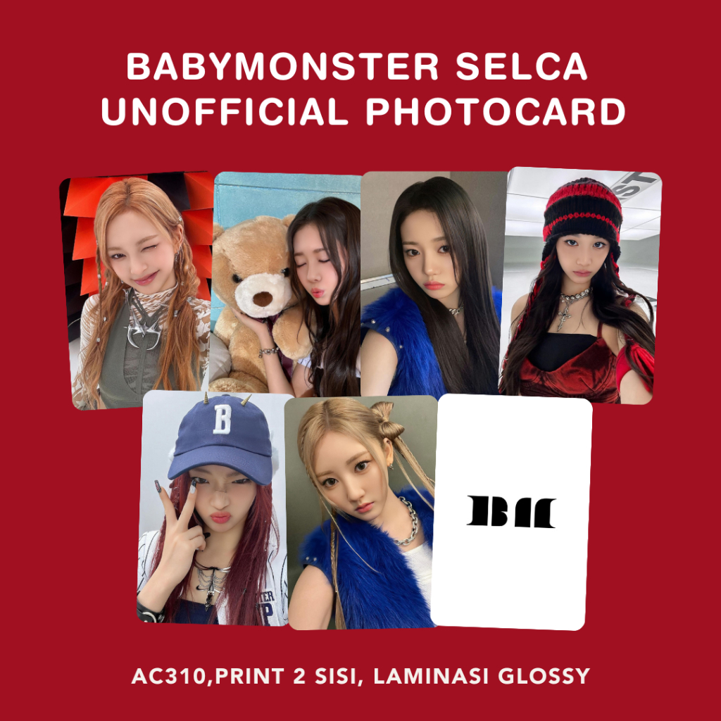 Jual BABYMONSTER SELCA BATTER UP Unofficial Photocard Ahyeon Ruka Asa Pharita Chiquita Haram ...