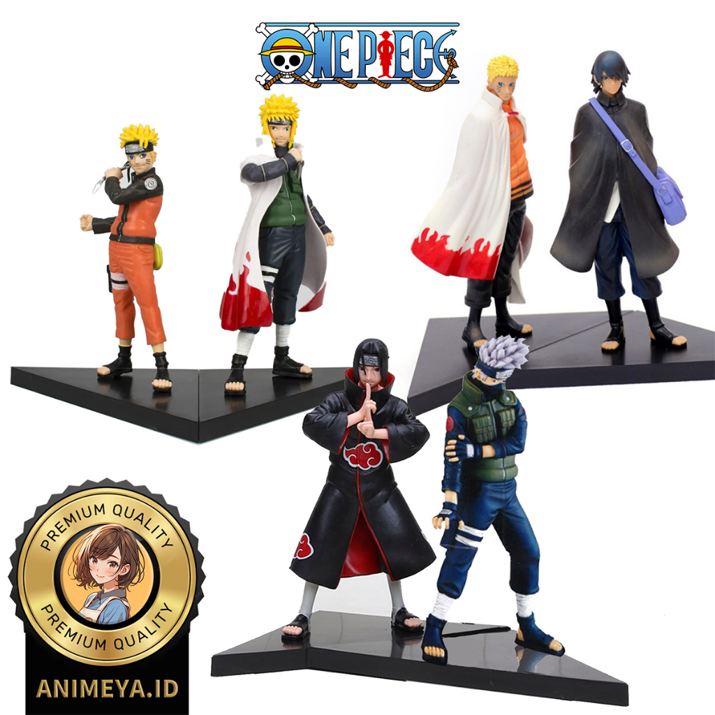 Jual ACTION FIGURE SASUKE ITACHI KAKASHI MINATO NARUTO HOKAGE JUBAH ...