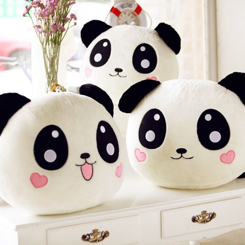 Jual Boneka Bantal Panda / Boneka Bantal Kepala / Boneka Lucu / Boneka ...