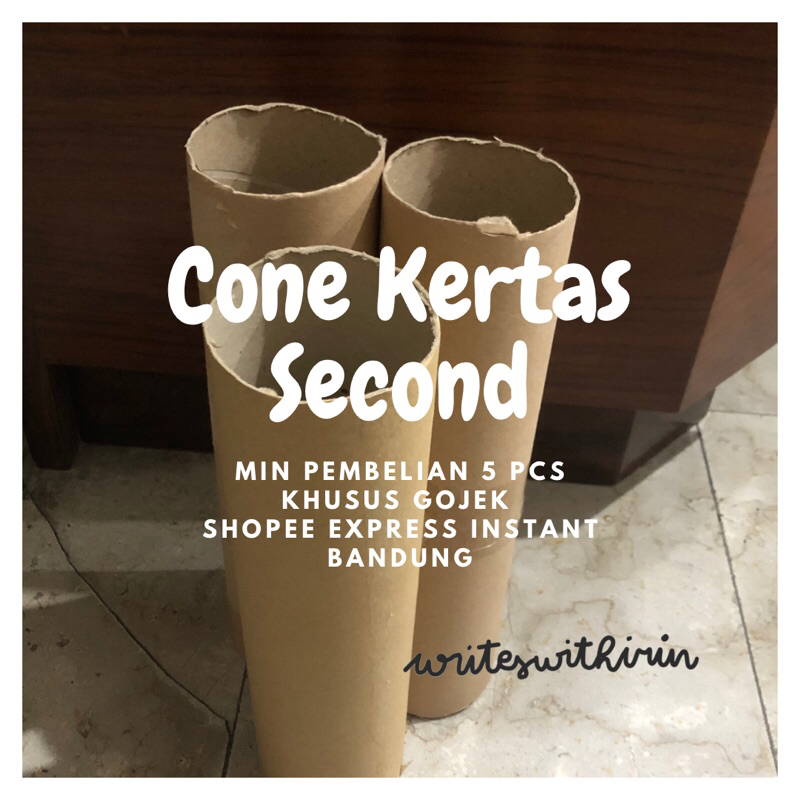 Jual Cone/ Selongsong/ Tabung/ Pipa/ Kon kertas untuk packing/ pengiriman/ hiasan SECOND ATAU ...