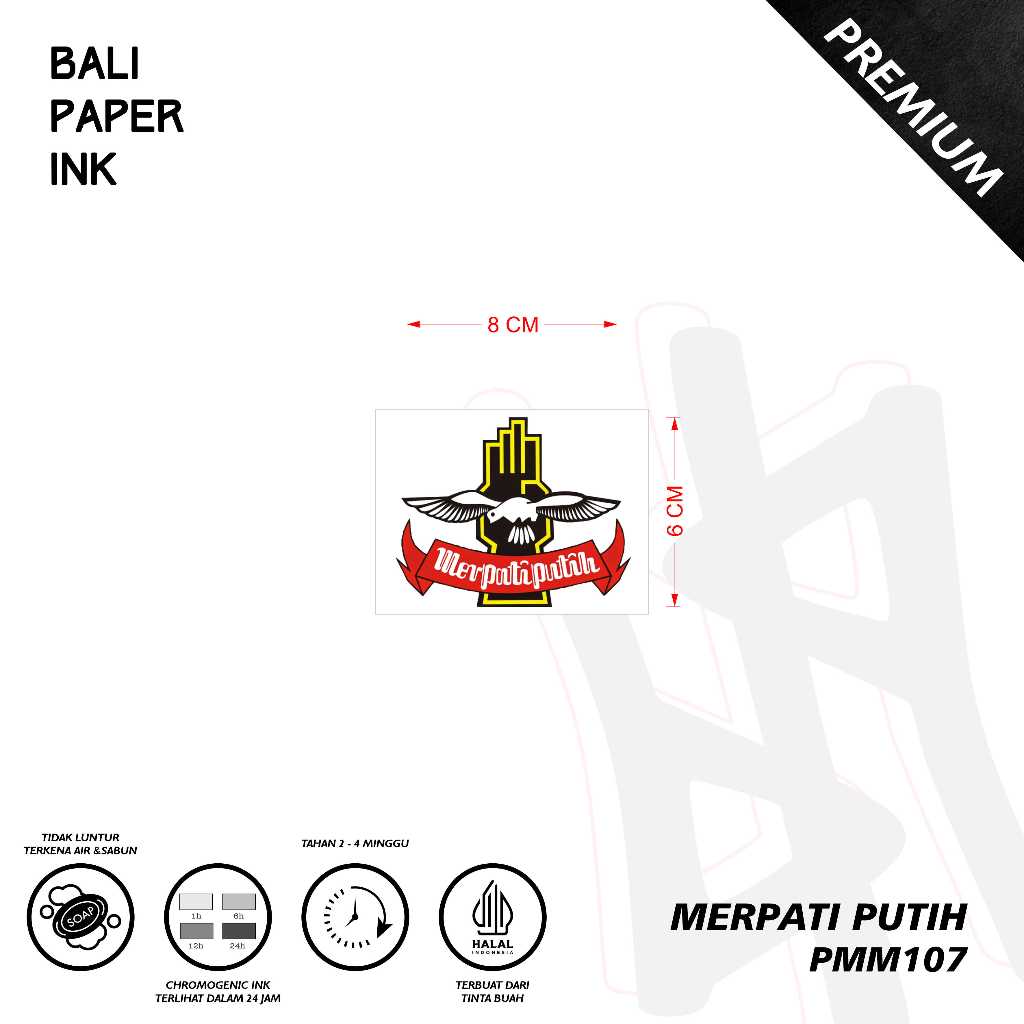Jual Bali Paper Ink PMM107 Merpati Putih Fruit Ink Tatto Temporary ...