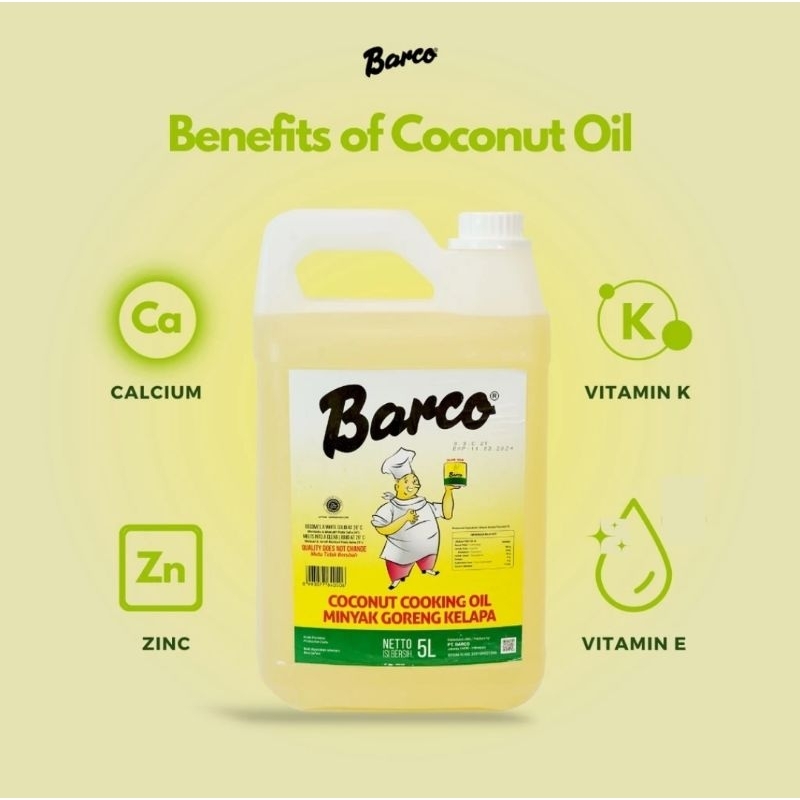 Jual Minyak Kelapa Barco 5 L Jerigen / Coconut Oil 5 Liter | Shopee ...