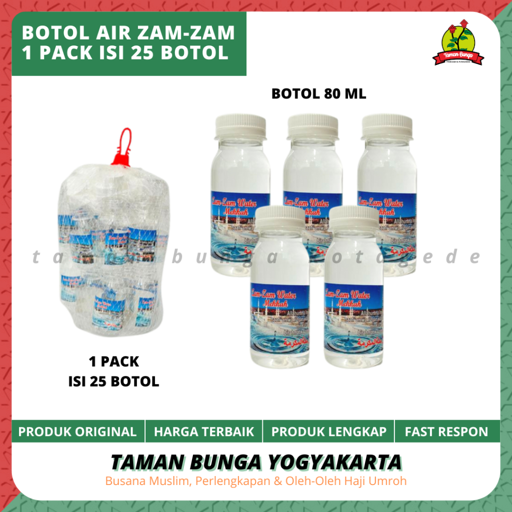 Jual BOTOL AIR ZAM-ZAM/BOTOL KEMASAN 80 ML/OLEH-OLEH HAJI & UMROH (ISI ...