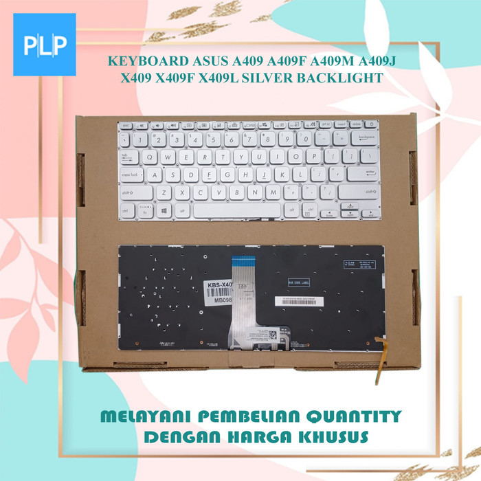 Jual Keyboard Asus A409 A409F A409M A409JA X409F SILVER X409 Backlight ...
