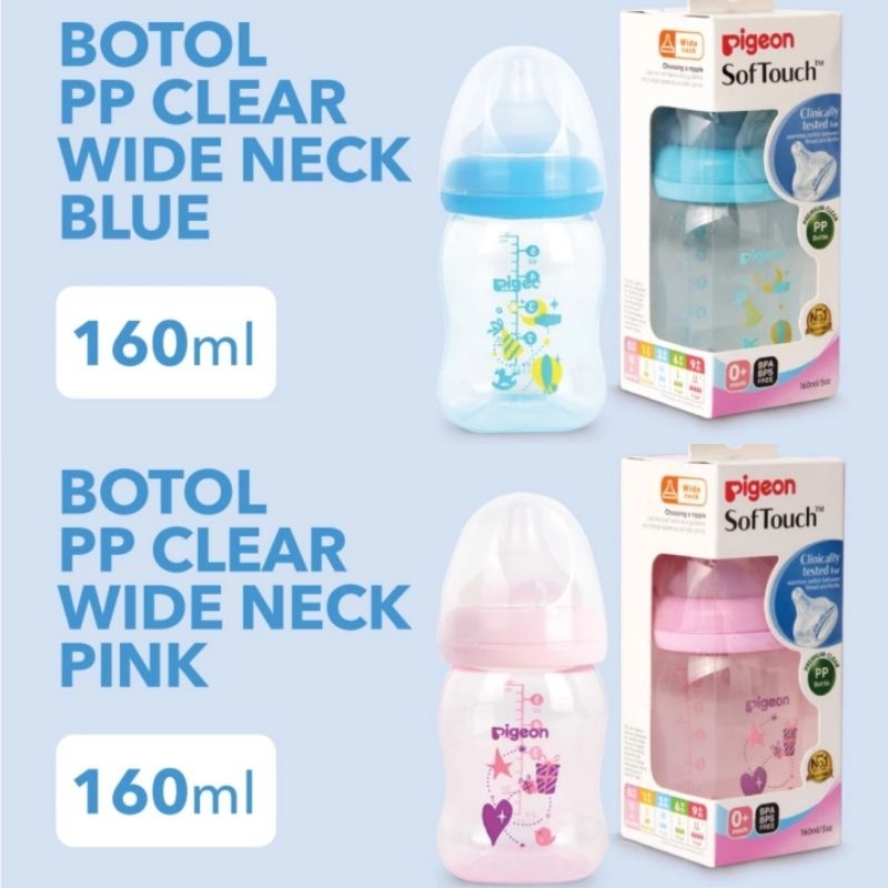 Jual Pigeon Botol Peristaltic Plus 160ml 240ml 330ml Wide Neck with box | botol bayi leher lebar ...