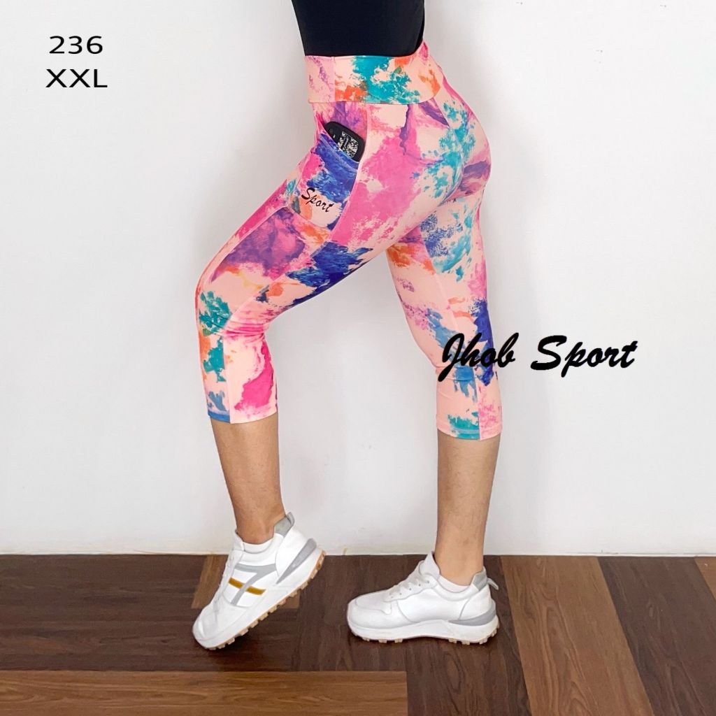 Jual Legging Pendek Jumbo/Celana Legging Big Size/Legging Olahraga Jumbo/Celana Olahraga Pendek ...