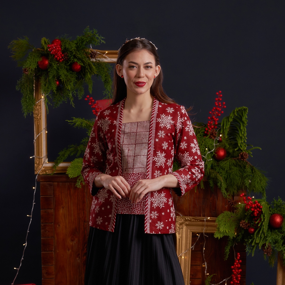 Jual NONA RARA-Kebaya noel garut T2565,Baju kerja blouse batik wanita ...