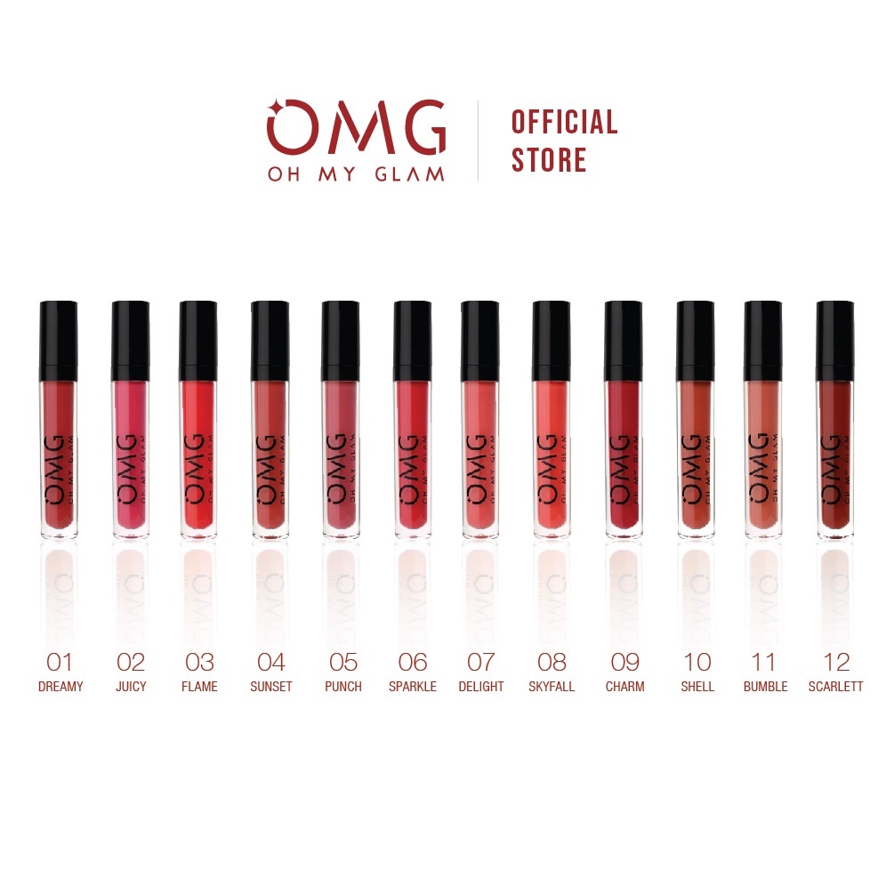 Jual OMG OH MY GLAM Matte Kiss Lip Cream 18 Varian | Shopee Indonesia