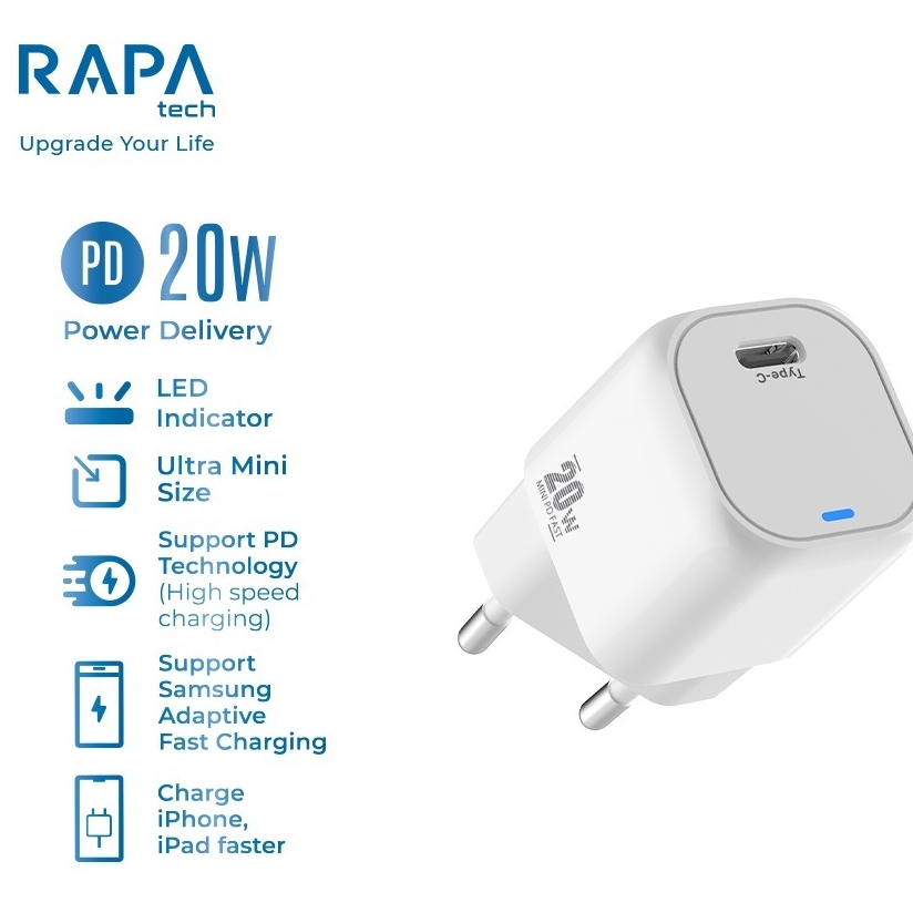 Jual RAPAtech FAST CHARGER PD 20W Adaptor POWER Mini II - CH2120 ...