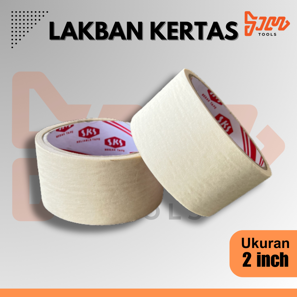 Jual Lakban Kertas 2 inch (12 Meter) / Isolasi Kertas 2 inch / Masking ...