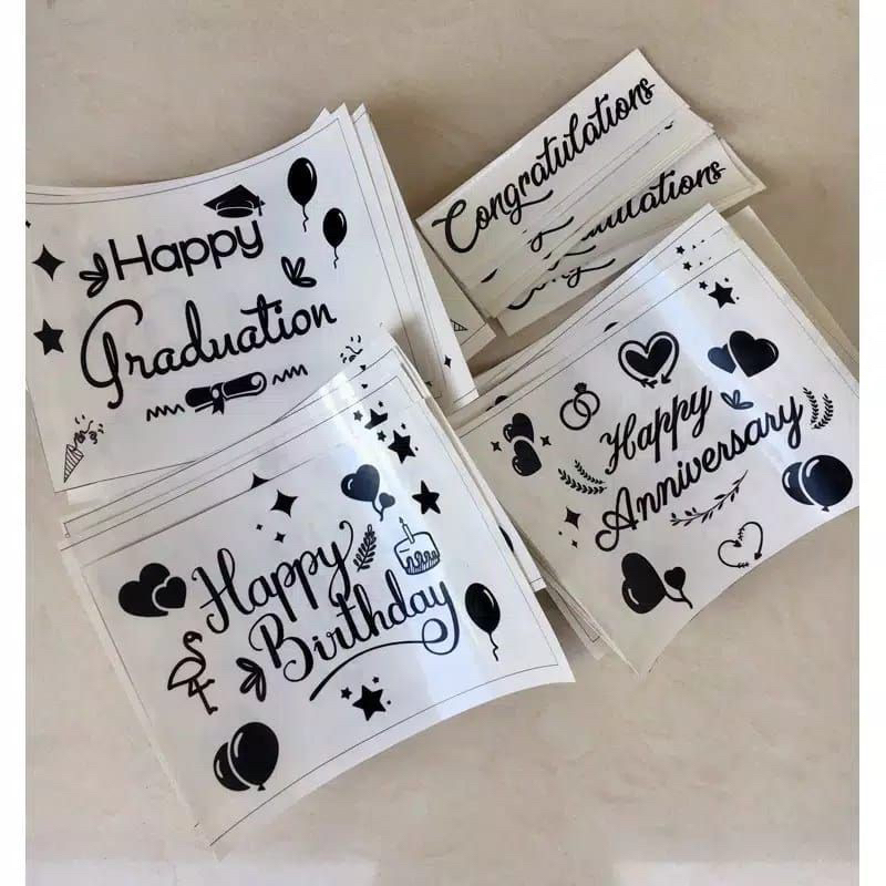 Jual Sticker custom balon pvc,sticker happy birthday,motherday ...