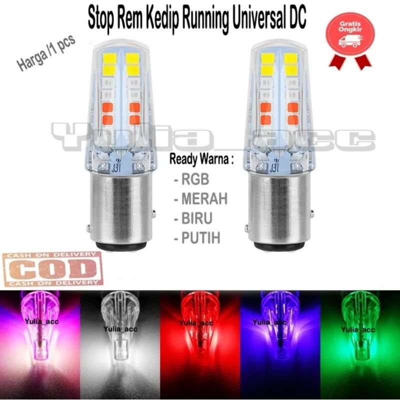 Jual Lampu Stop Rem Kedip Running 32 Mata LED 2 kaki 12v DC bayonet ...