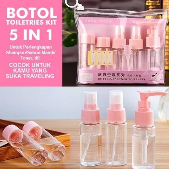 Jual L376 - Travel Toiletries package Kit ( 1 set isi 5 pcs botol ...