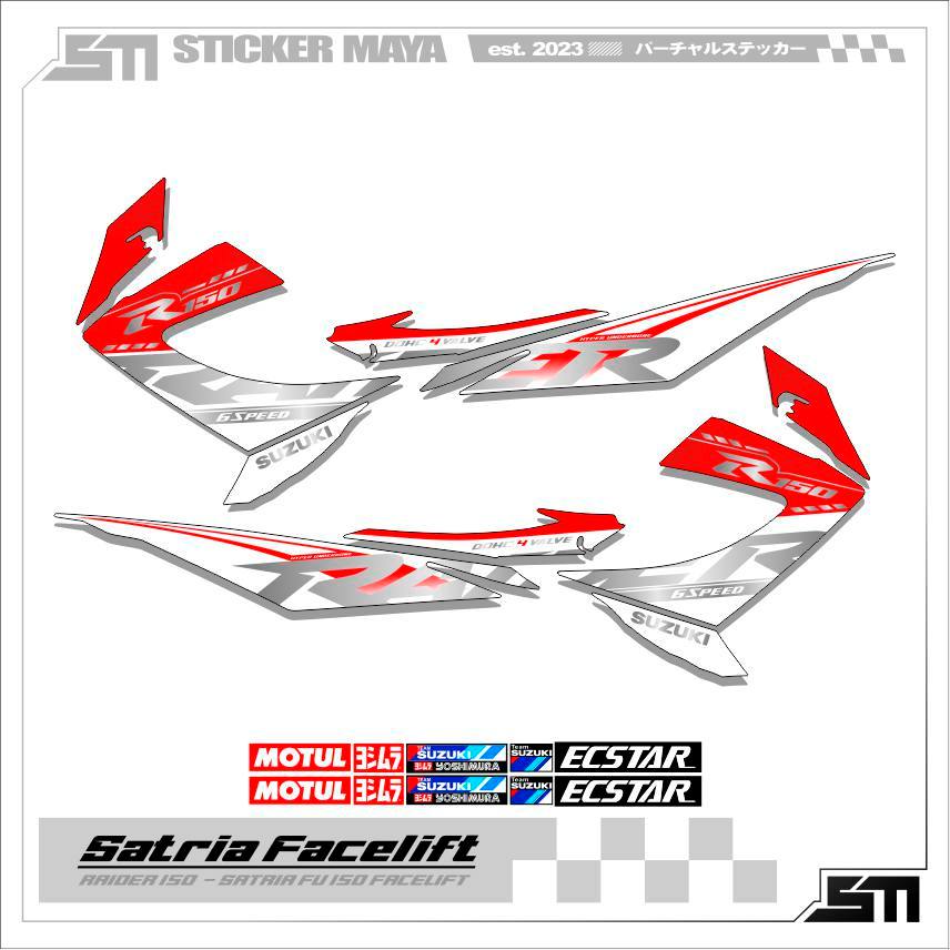 Jual STRIPING SATRIA FU 150 MOTIF 6 / STICKER / RAIDER 150 REBORN ...