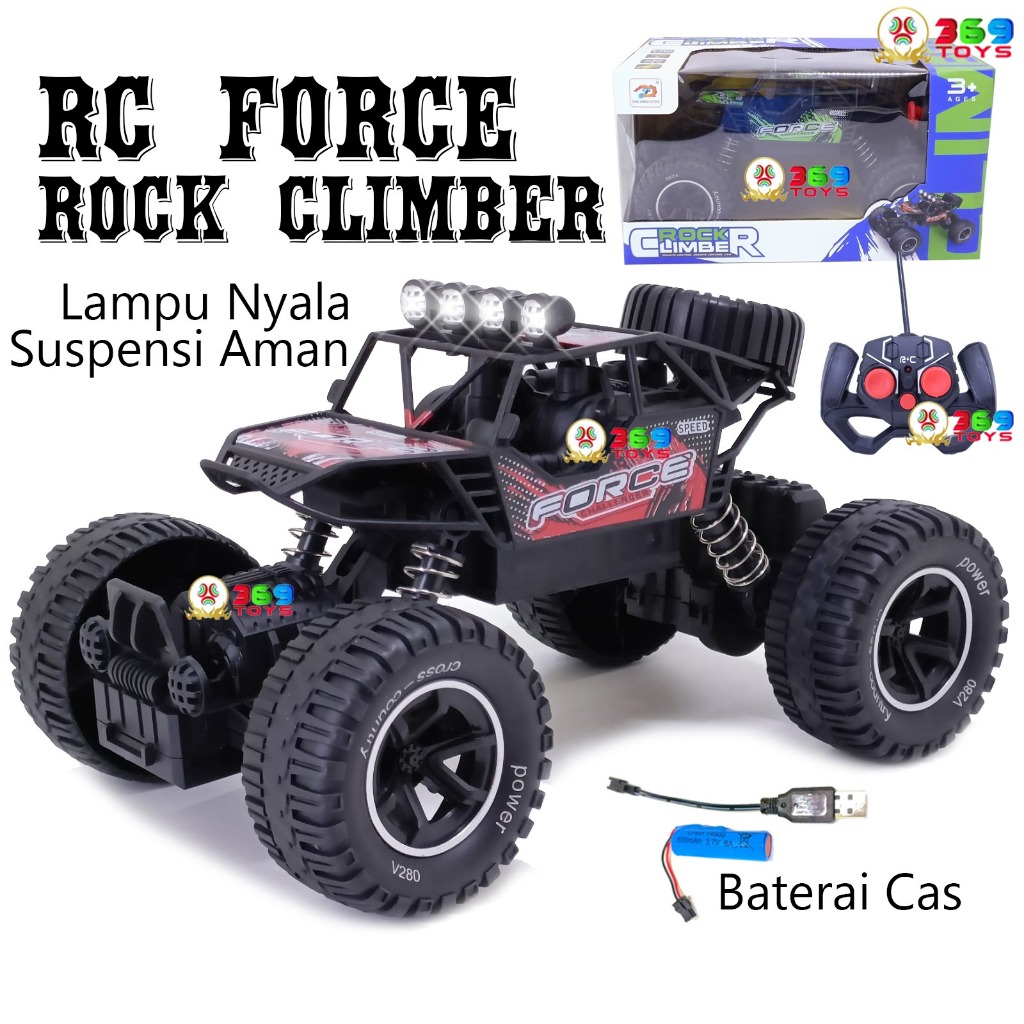 Jual MAINAN RC FORCE BIGGER ROCK CLIMBER LAMPU SOROT BATERAI CAS ...
