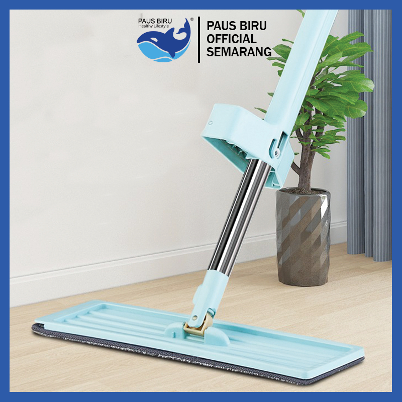 Jual Paus Biru - Alat Pel Lantai Ultra Mop Acline - Pel Lantai Tarik Handle Free - Flat Mop ...