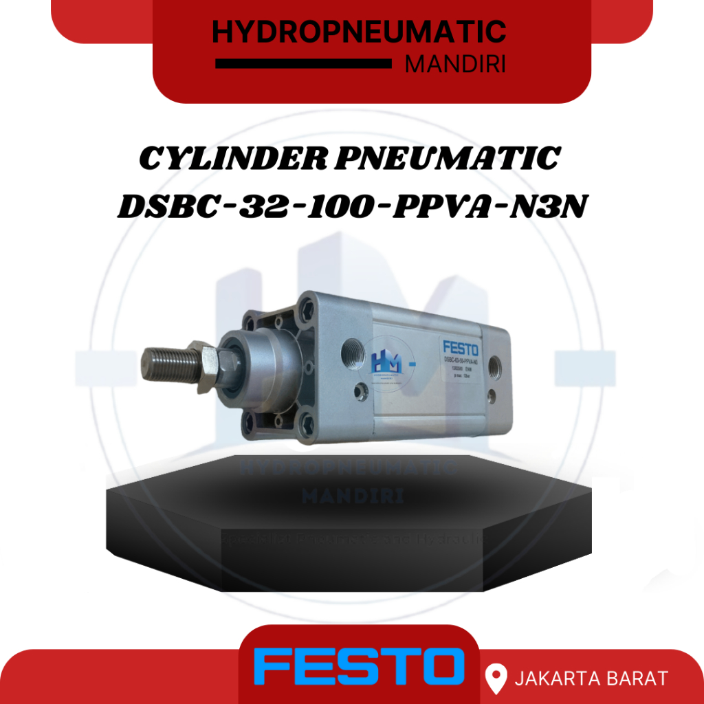 Jual DSBC-32-100-PPVA-N3N FESTO CYLINDER PNEUMATIC DSBC 32X100 PPVA N3N ...