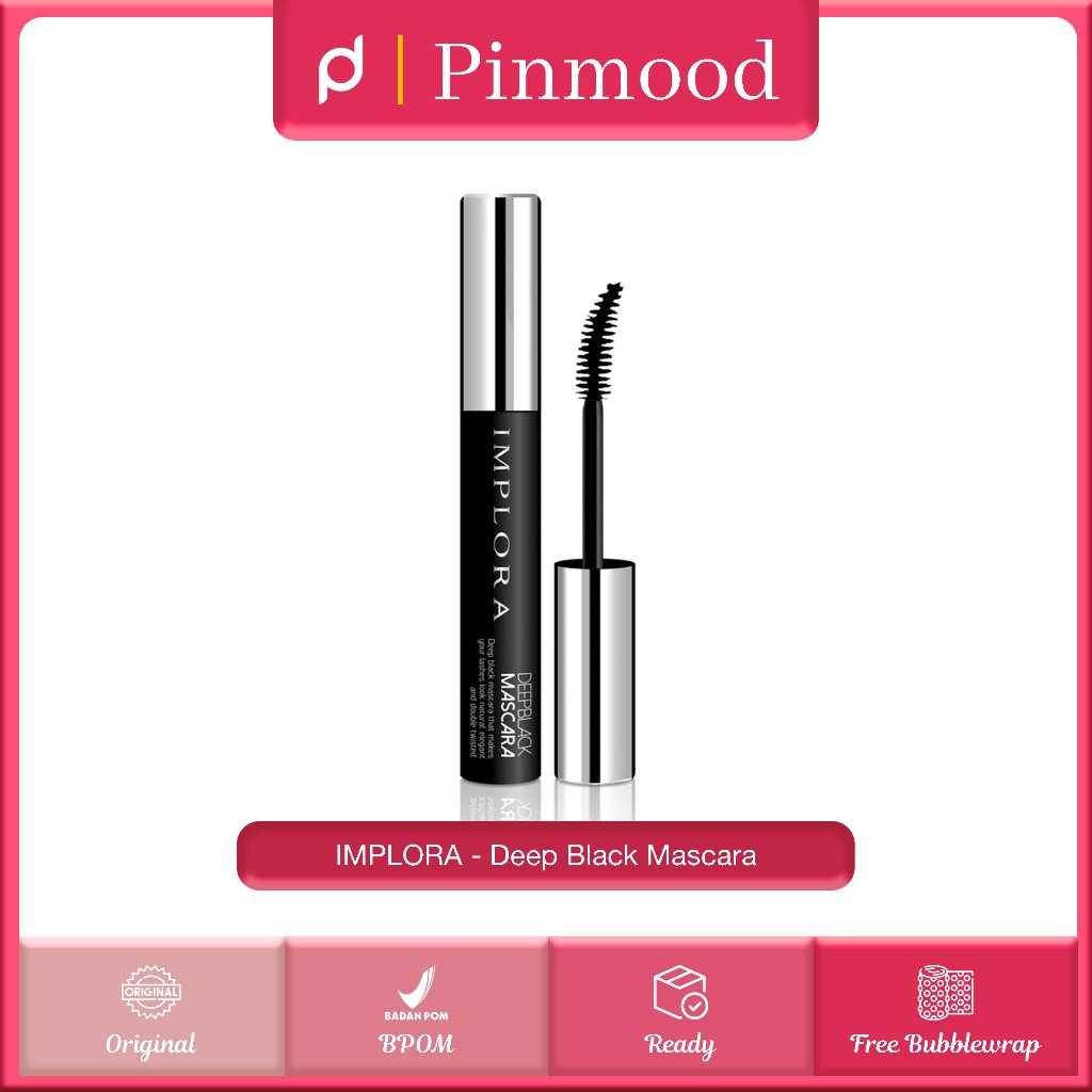 Jual IMPLORA - DEEP BLACK MASCARA - Maskara Volume Thick Pigmented Long ...