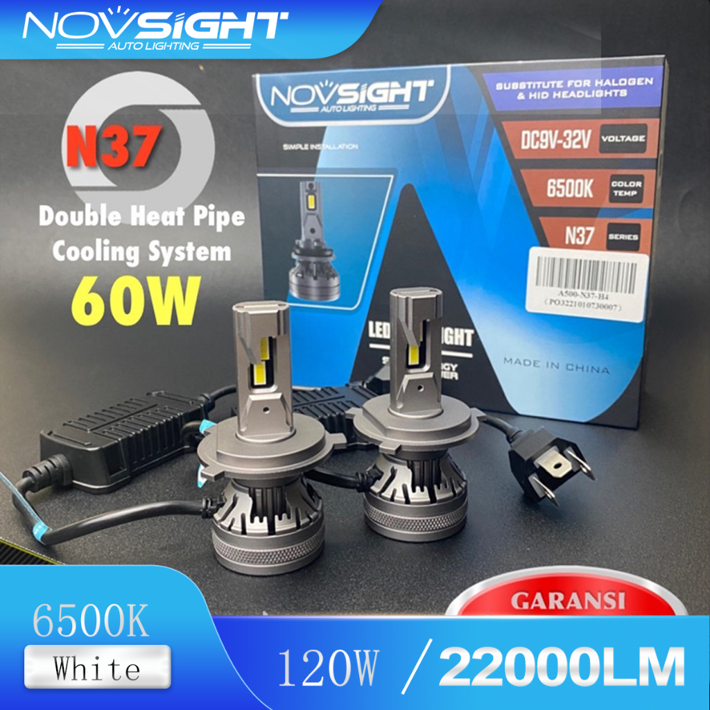 Jual NOVSIGHT N37 LAMPU LED MOBIL H4 H11 120w 22000lm lampu kabut lampu depan 2 buah Headlight ...