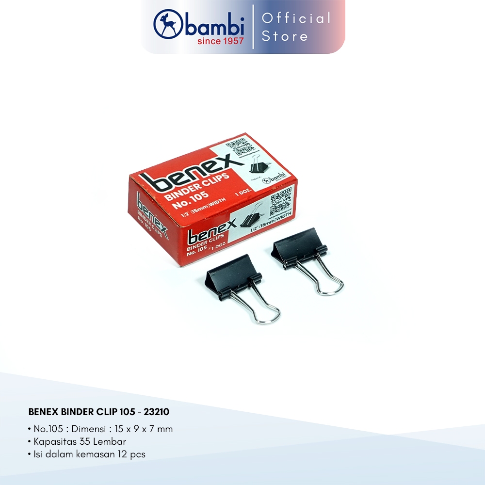 Jual Benex Binder Clip Benex 15 mm Small Size Edisi Paper Clip ...