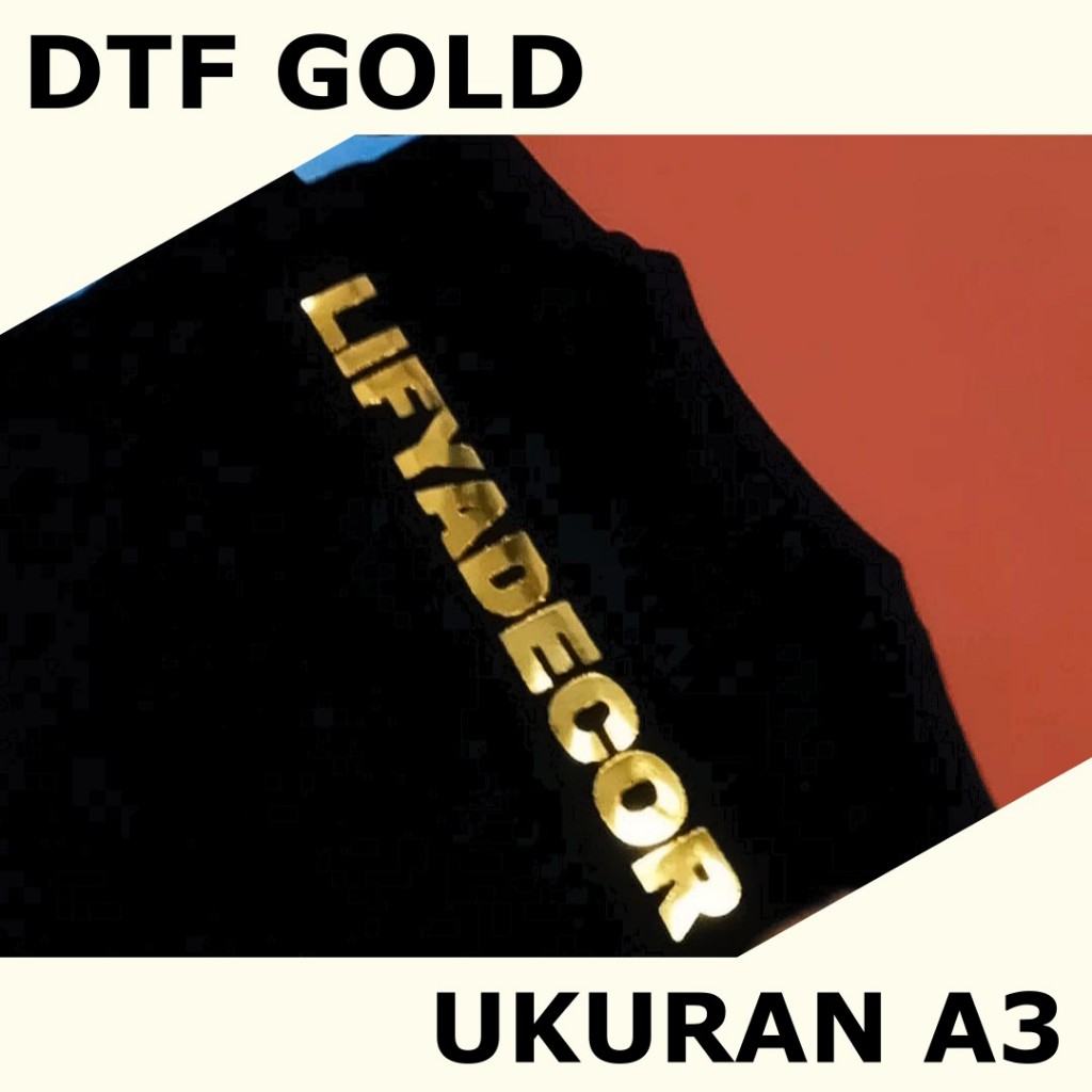 Jual Cetak DTF GOLD + Press Ukuran A3 | Shopee Indonesia
